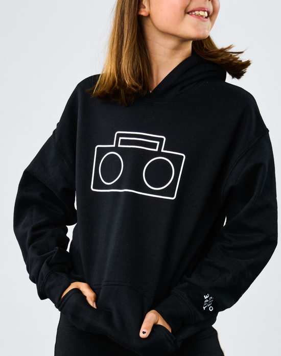 Boombox Logo Hoodie | Gender-Inclusive Kids Fashion | StereoType Kids